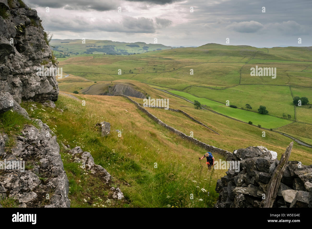 Moughton Scar and Dry Rigg Quarry in Horton in Ribblesdale in the ...