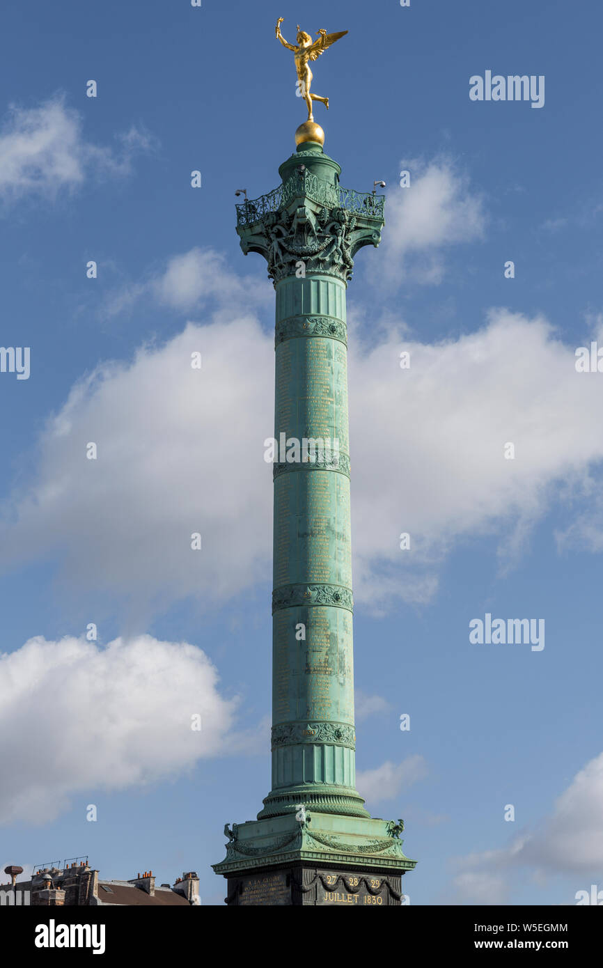 The July Column in Place de la Bastille, Paris, France Stock Photo - Alamy