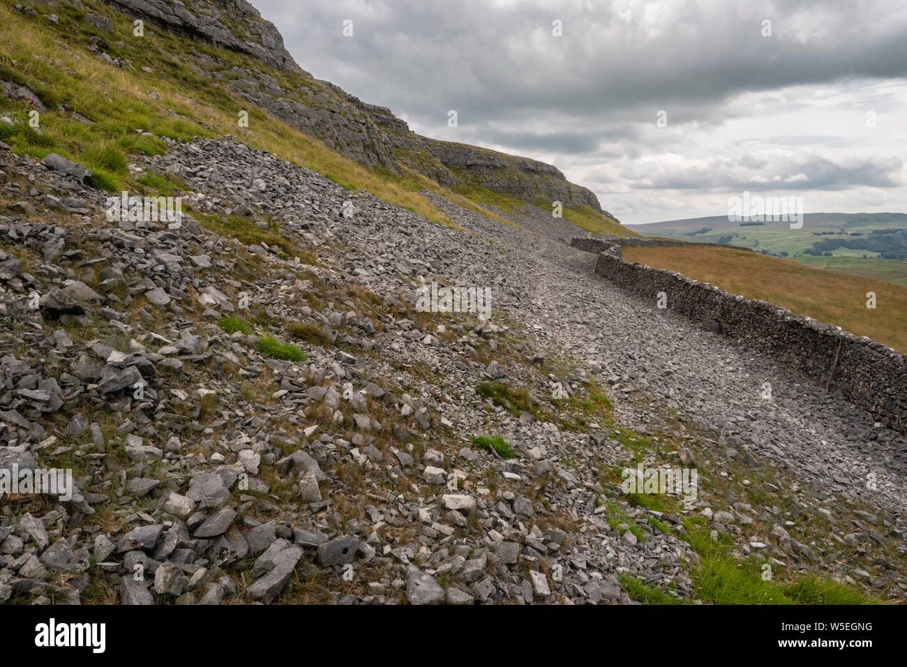 Moughton Scar and Dry Rigg Quarry in Horton in Ribblesdale in the ...
