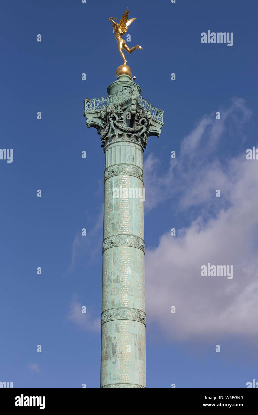 The July Column in Place de la Bastille, Paris, France Stock Photo - Alamy