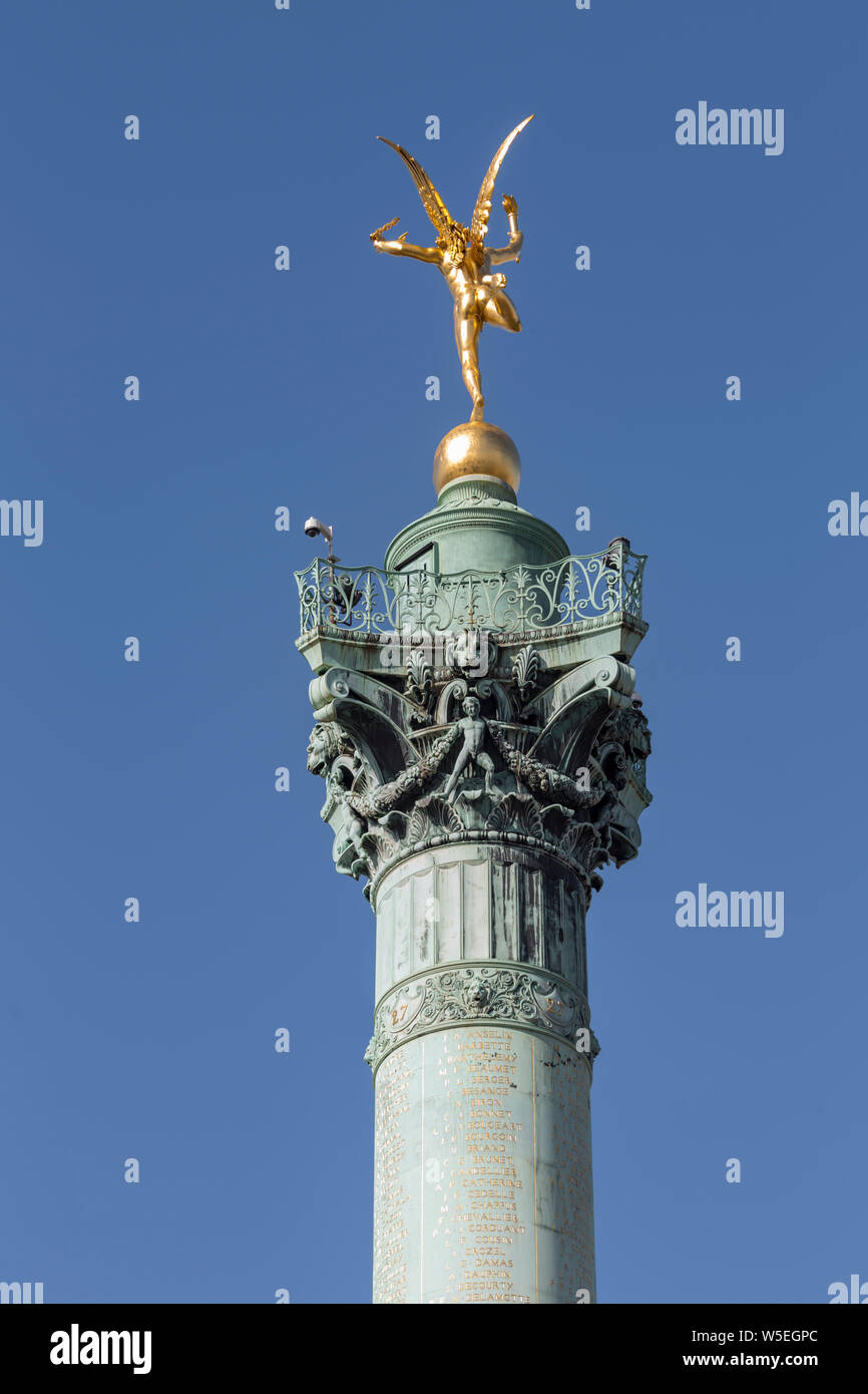 The July Column in Place de la Bastille, Paris, France Stock Photo - Alamy