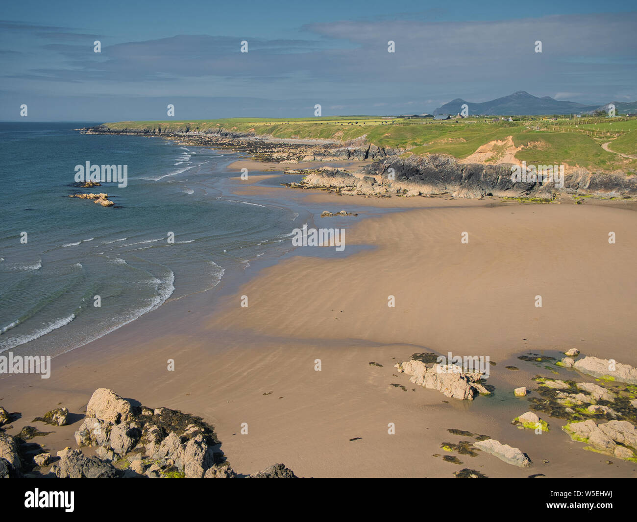 Coastline at Porth Towyn on the Wales Coast Path on the Llyn Peninsula ...