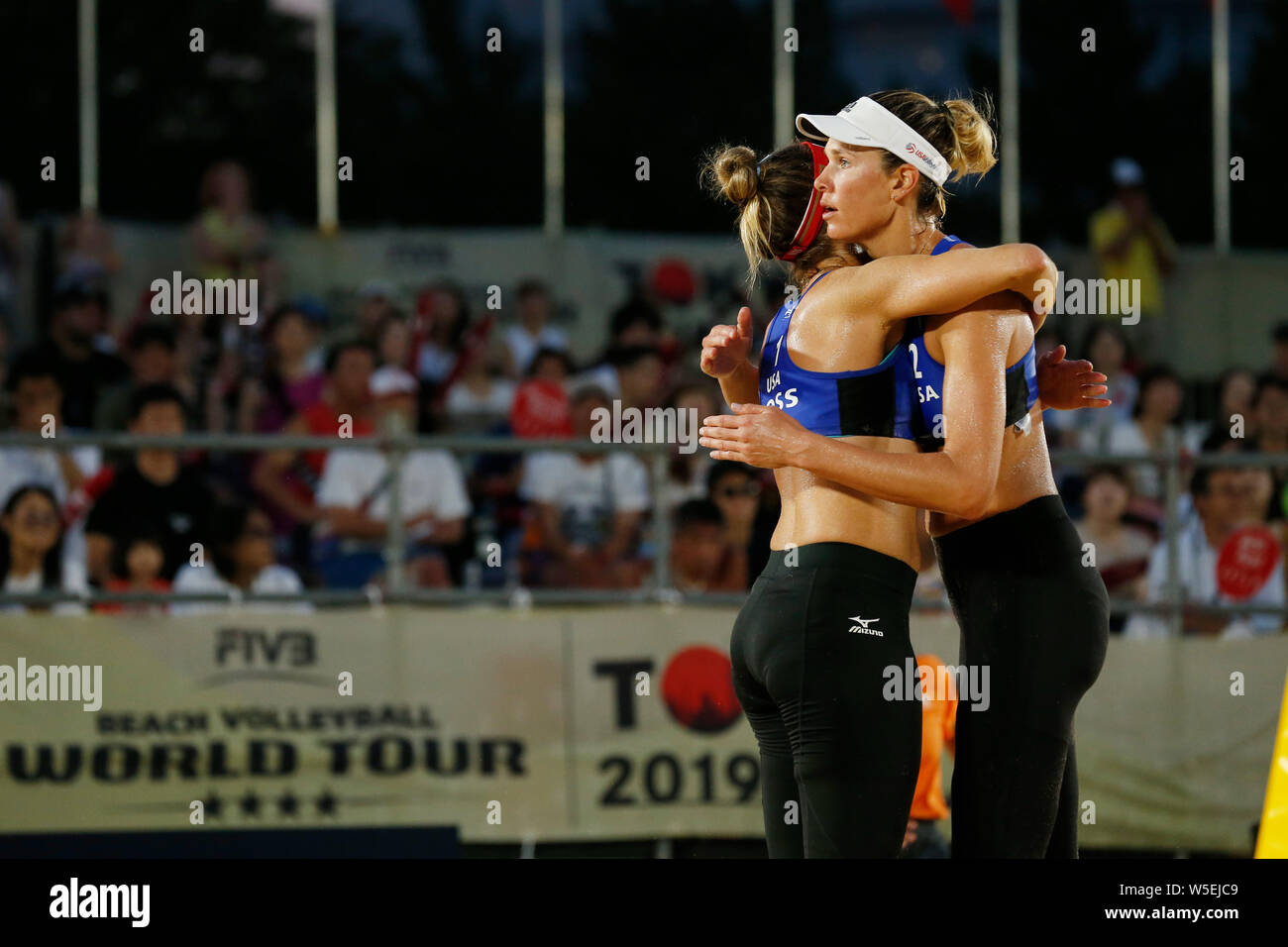 Tokyo, Japan. 28th July, 2019. April Ross & Alexandra Klineman (USA ...