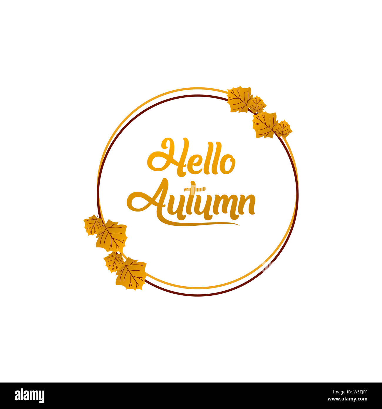 Hello autumn background Stock Photo - Alamy