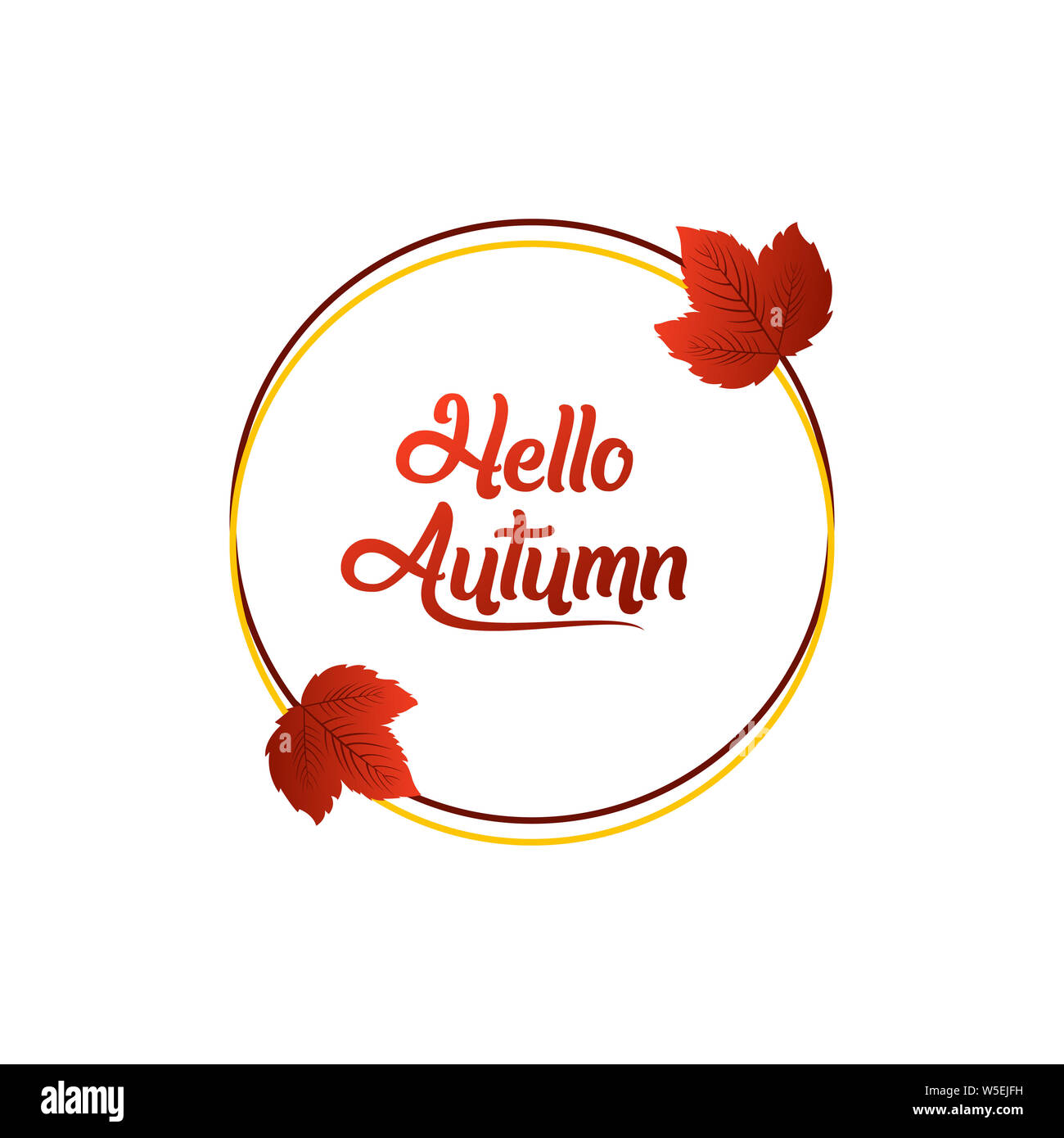 Hello autumn background Stock Photo - Alamy