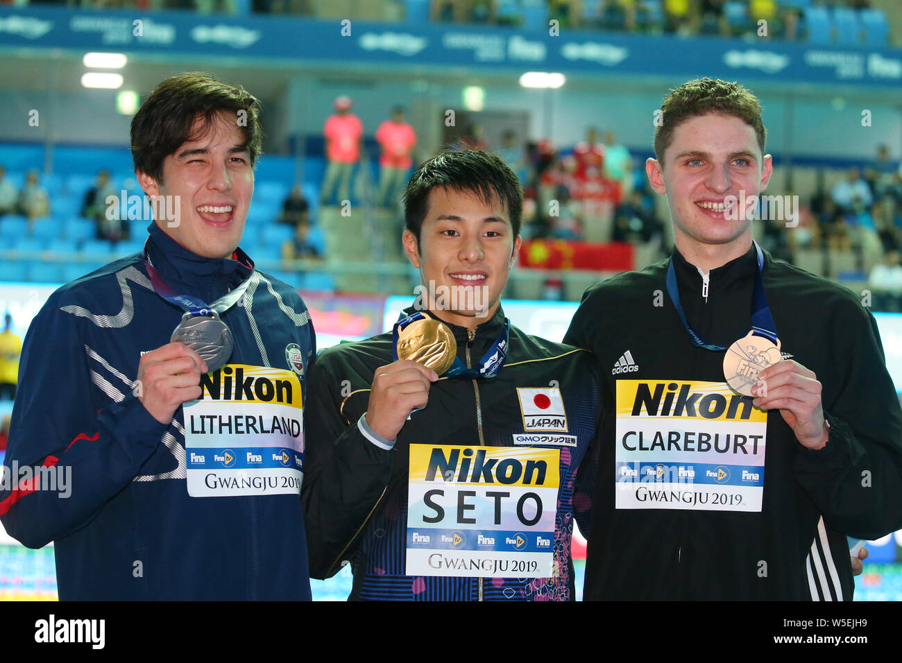 Gwangju, South Korea. 28th July, 2019. (L to R) Jay Litherland (USA ...