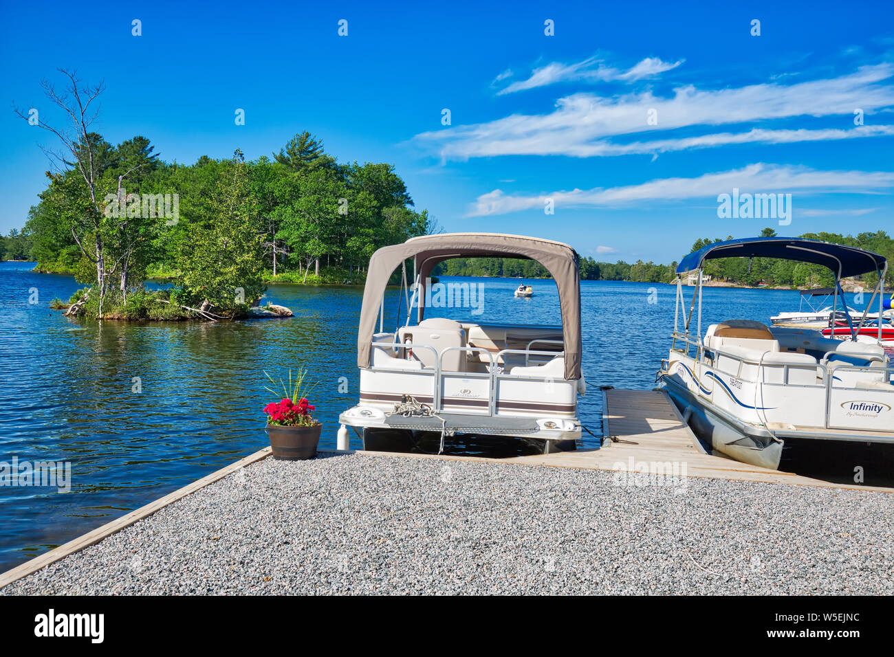 Port Severn, Six Mile Lake Provincial Park in Muskoka, Ontario Stock ...