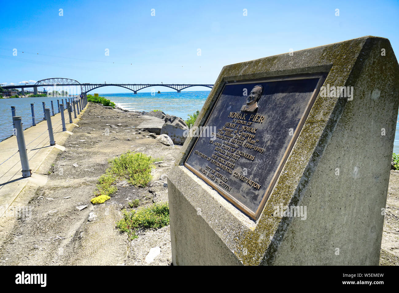 Buffalo, USA-20 July, 2019: Nowak Pier Broderick Park located on the ...