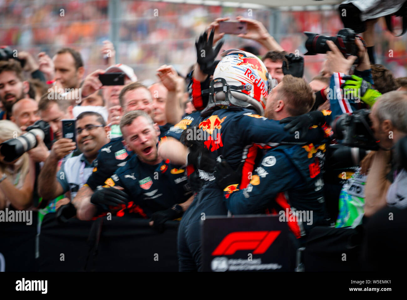 Hockenheim, Germany. 28th July, 2019. Red Bull Racing's Dutch driver ...