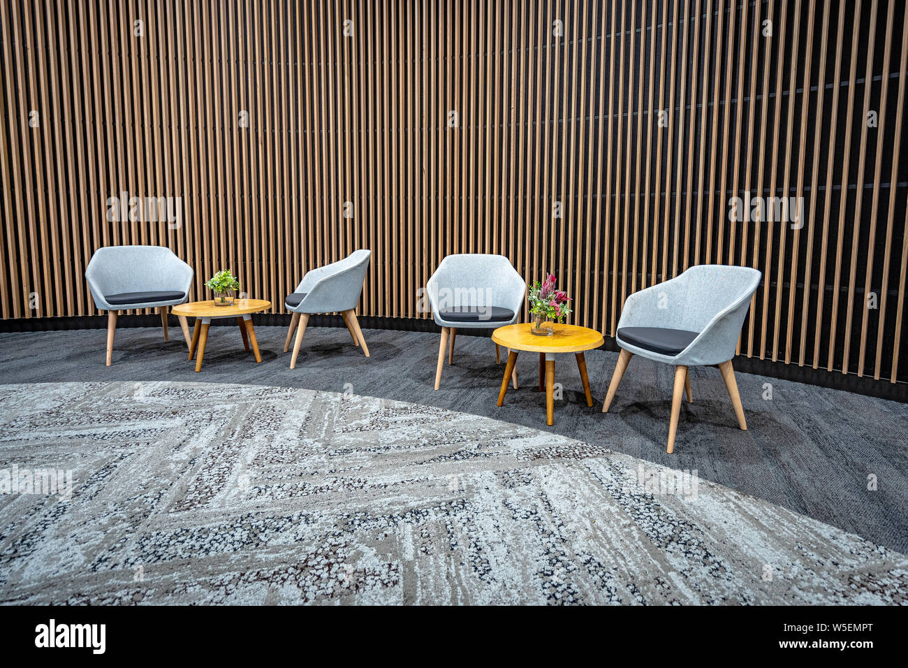 Elegant table and chairs arrangement Stock Photo - Alamy