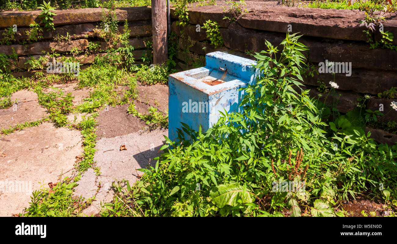 A City of Pittsburgh maintained water fountain that has be abandoned by ...