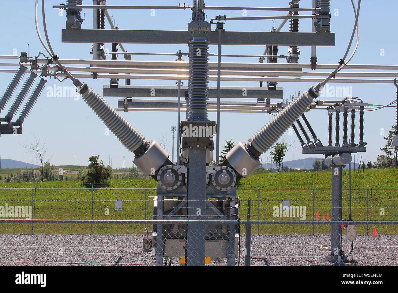 electrical transformer and transmission facility Stock Photo - Alamy