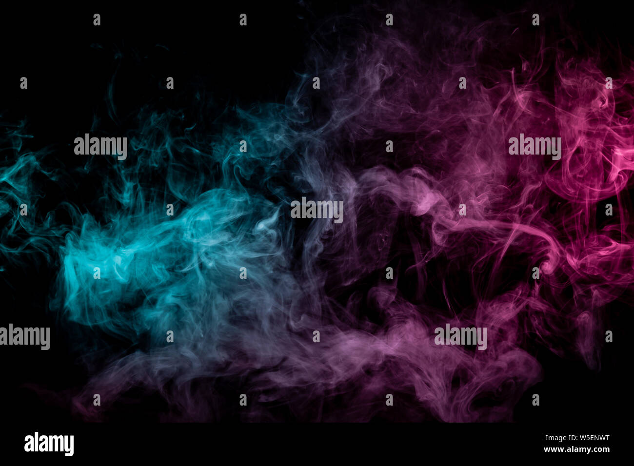 Colored background with winding clouds of smoke from patterns of ...