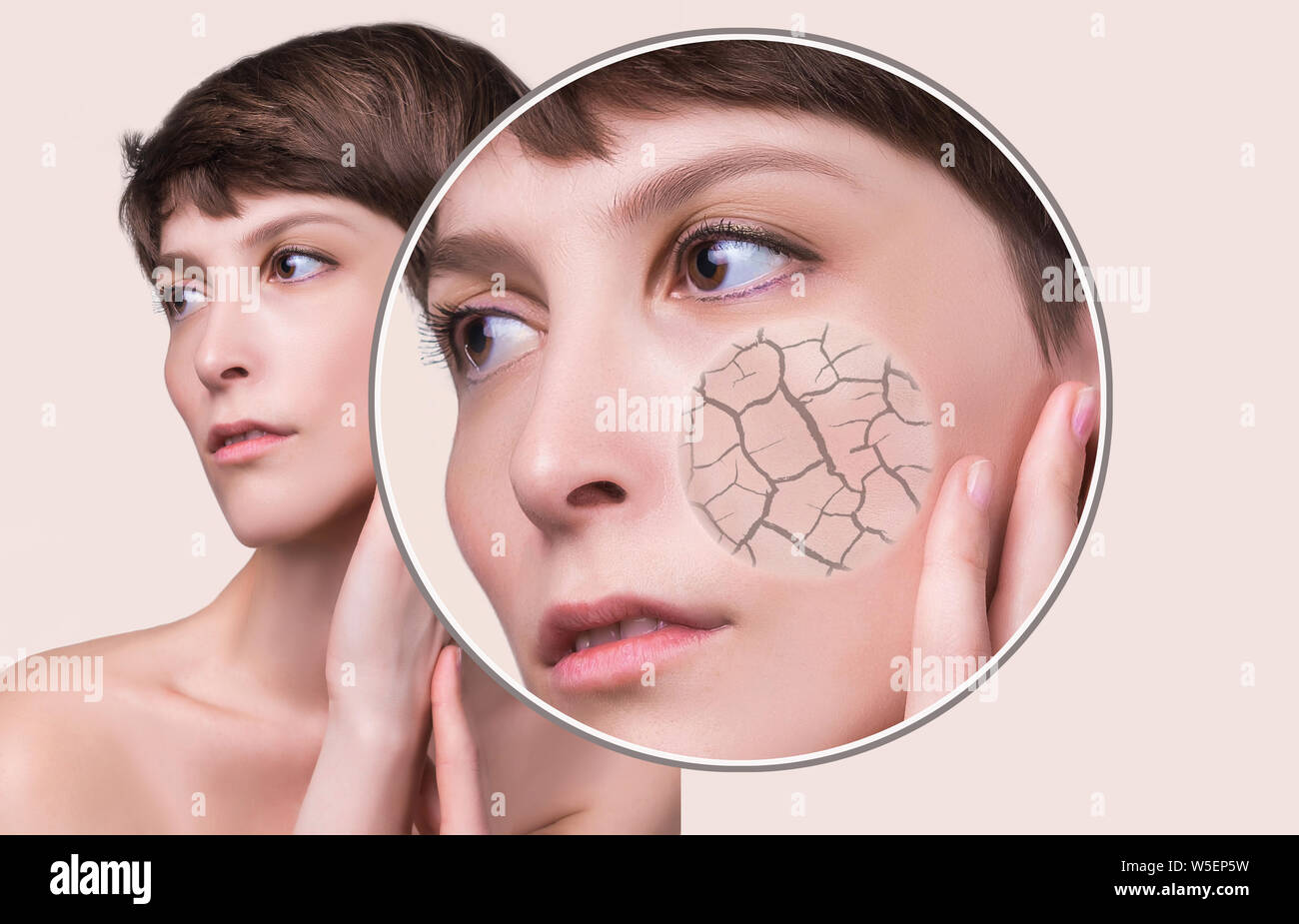 concept of cosmetic effects, treatment and skin care Stock Photo - Alamy