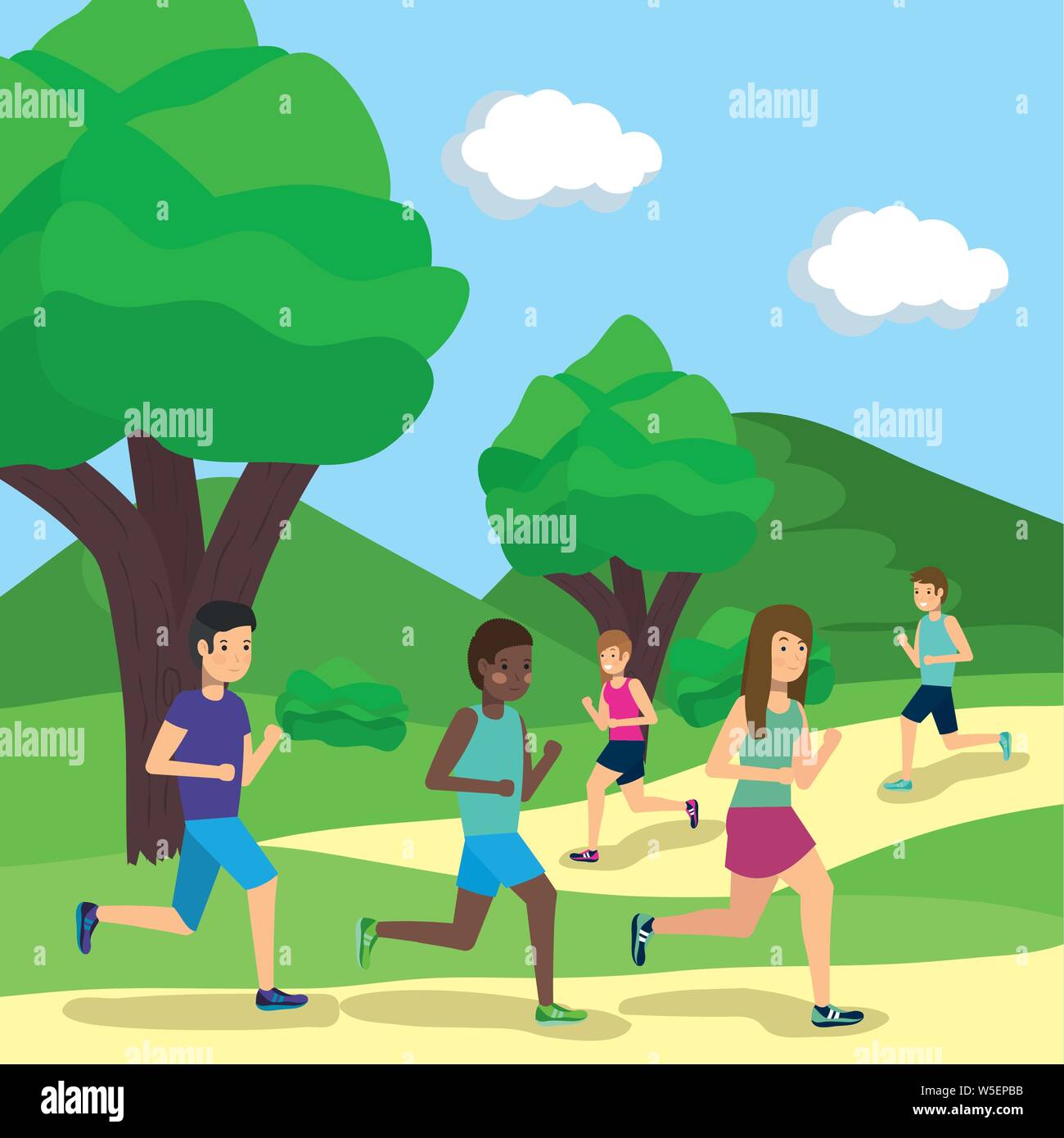 outdoor people activity flat design Stock Vector Image & Art - Alamy