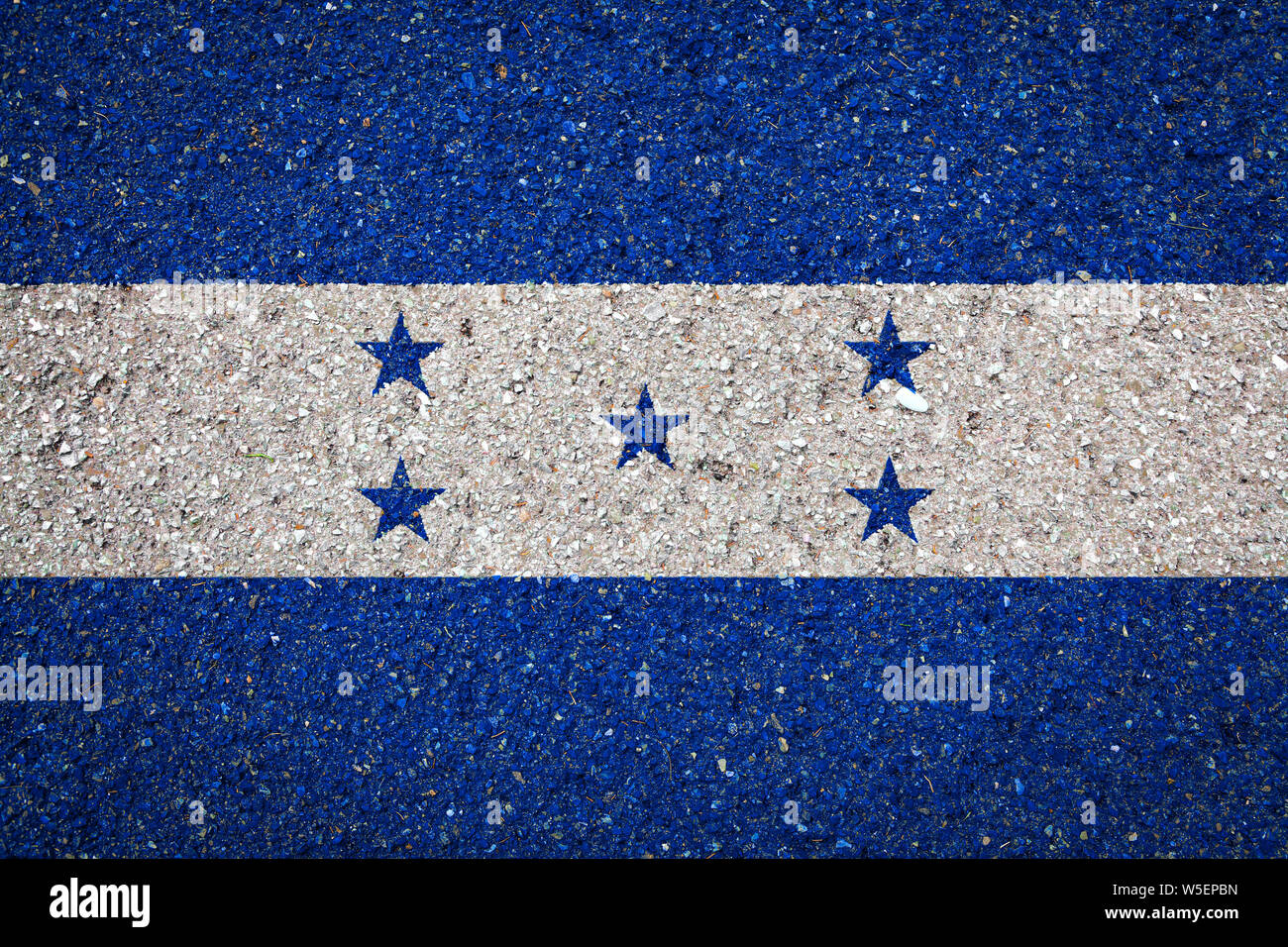 National flag of Honduras on a stone background.The concept of national ...
