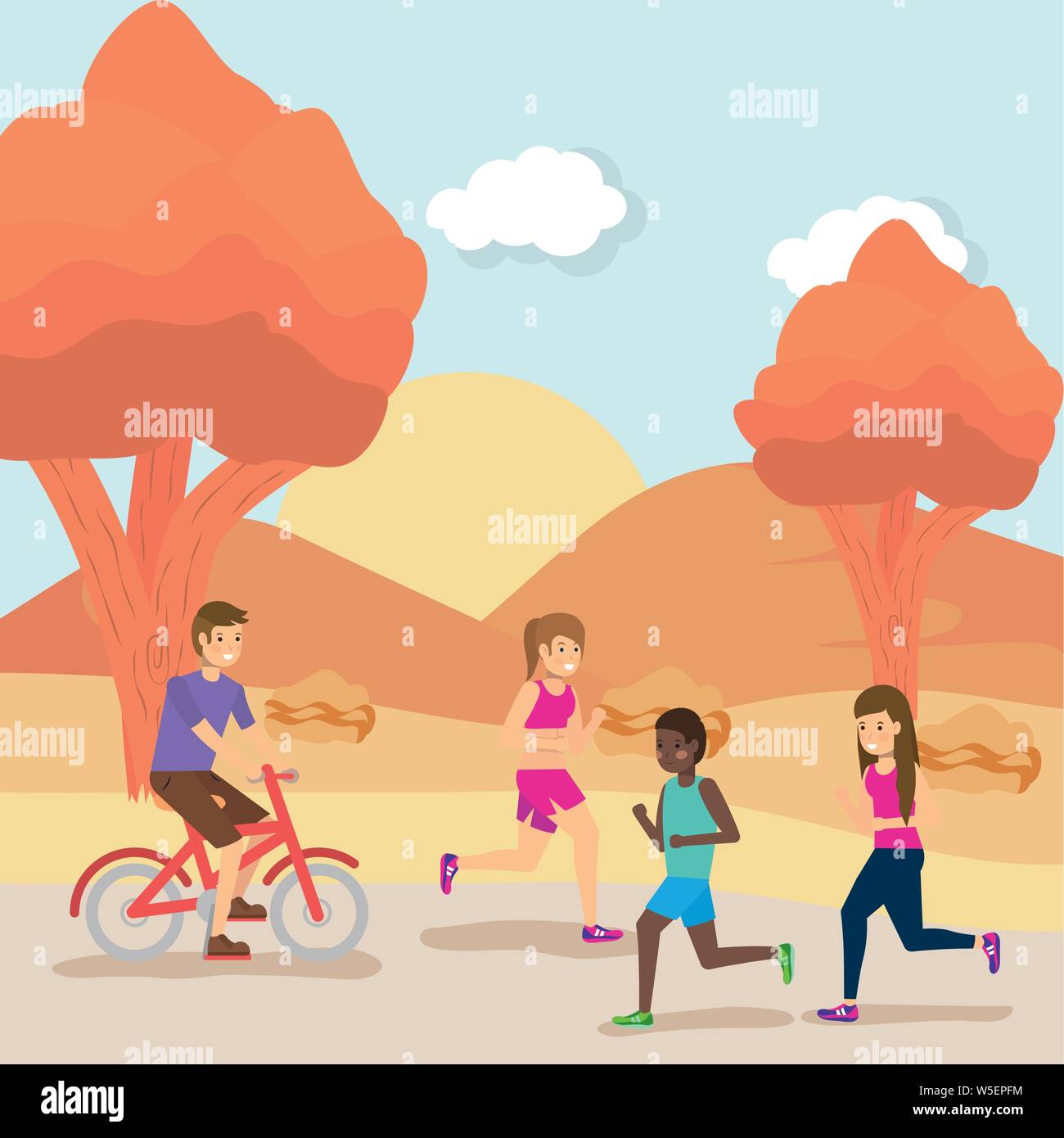 outdoor people activity flat design Stock Vector Image & Art - Alamy