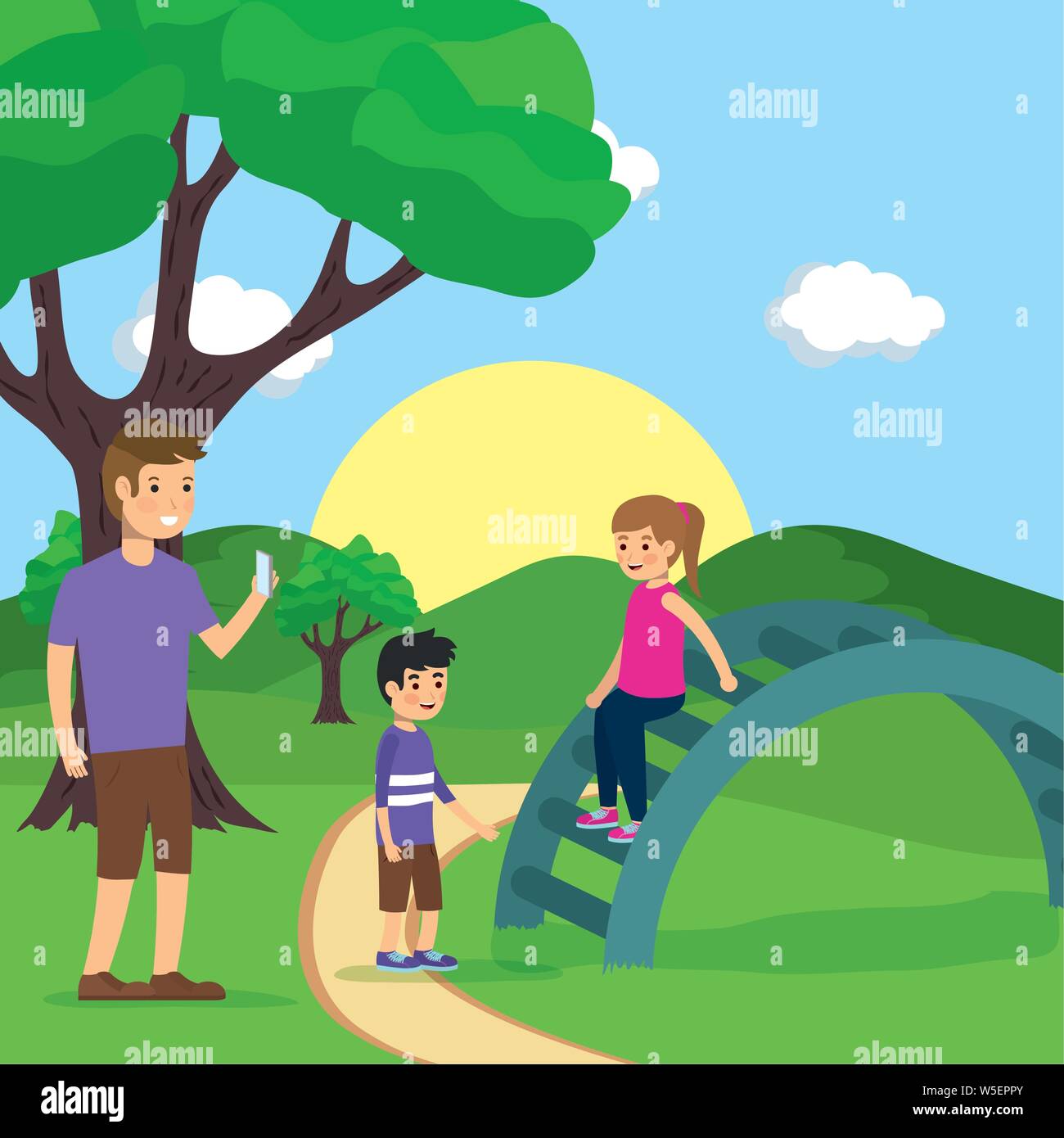 outdoor people activity flat design Stock Vector Image & Art - Alamy