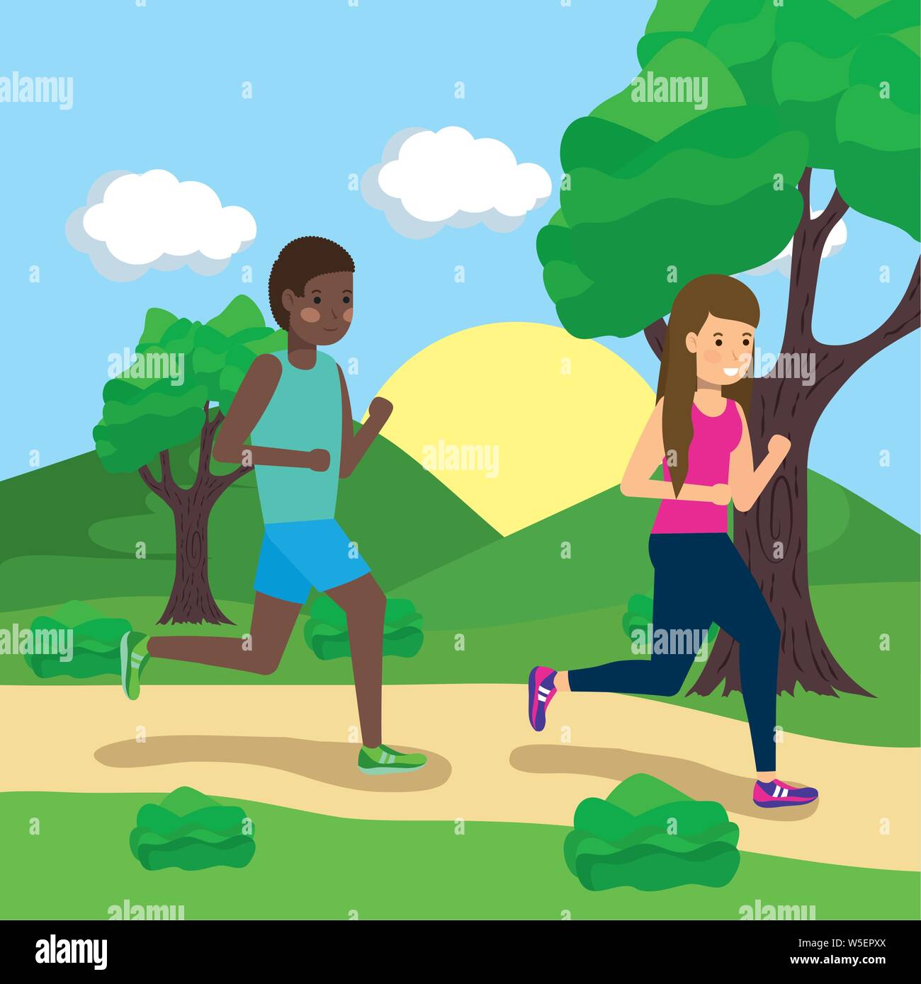 outdoor people activity flat design Stock Vector Image & Art - Alamy