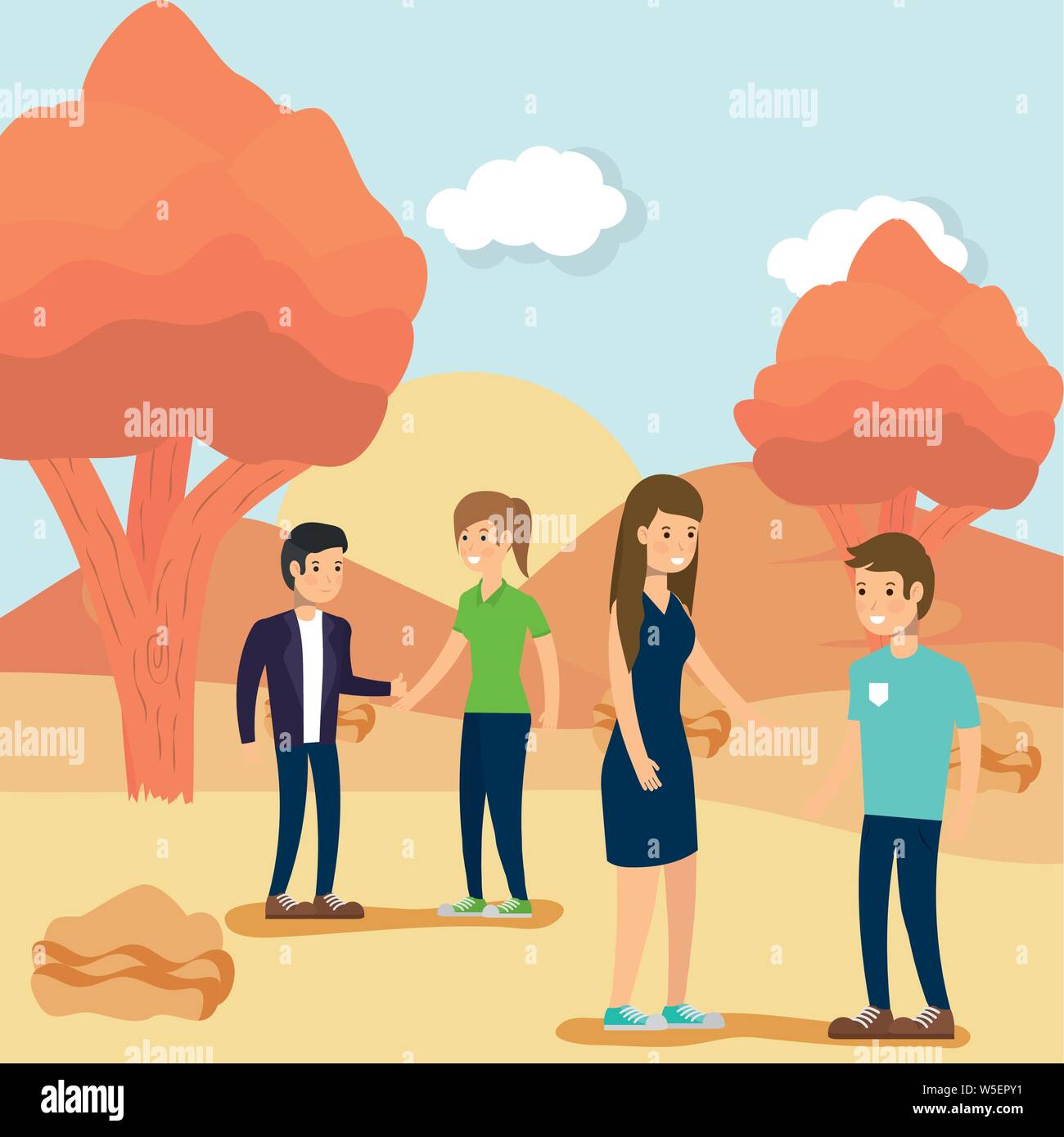 outdoor people activity flat design Stock Vector Image & Art - Alamy