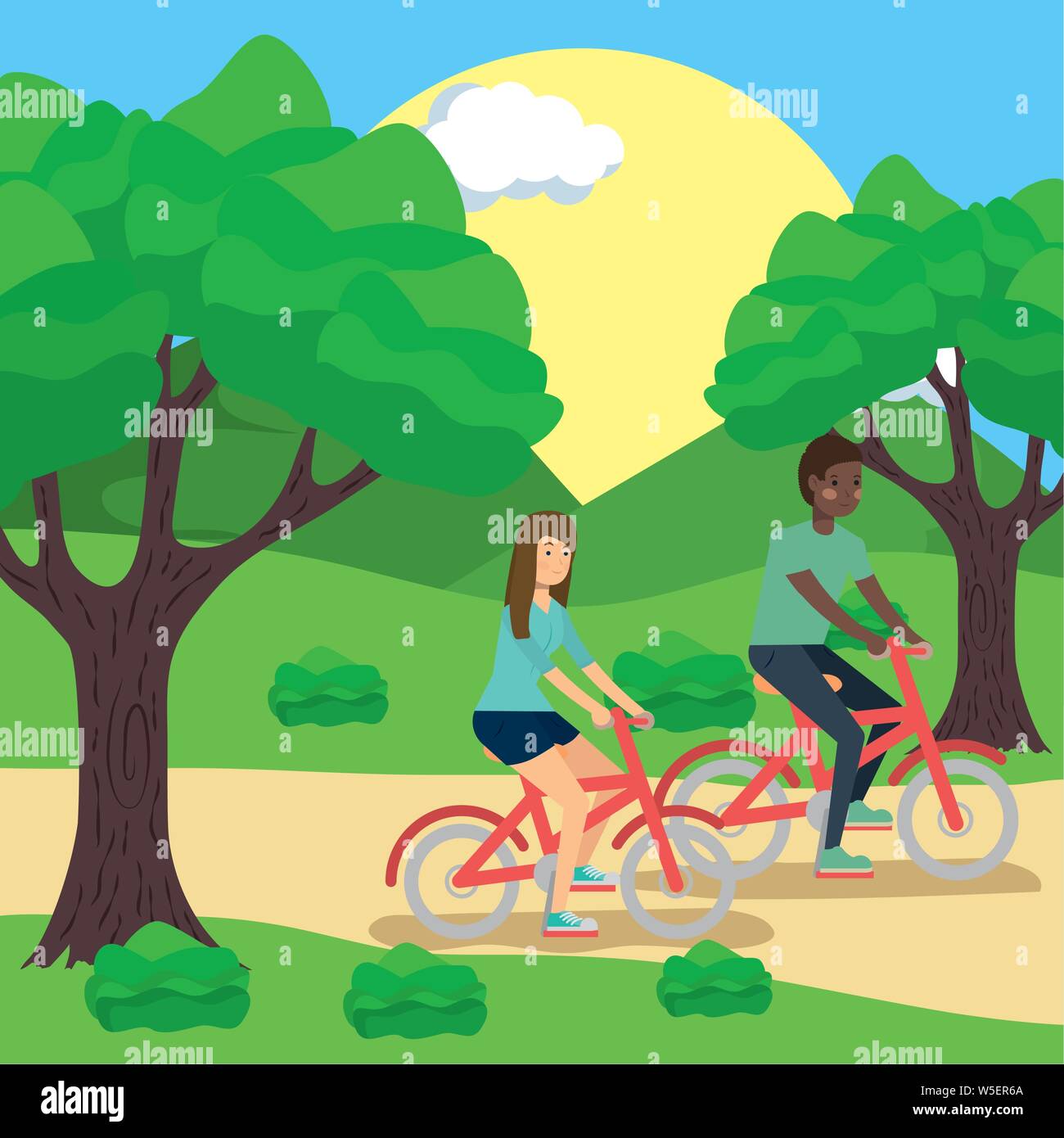 outdoor people activity flat design Stock Vector Image & Art - Alamy
