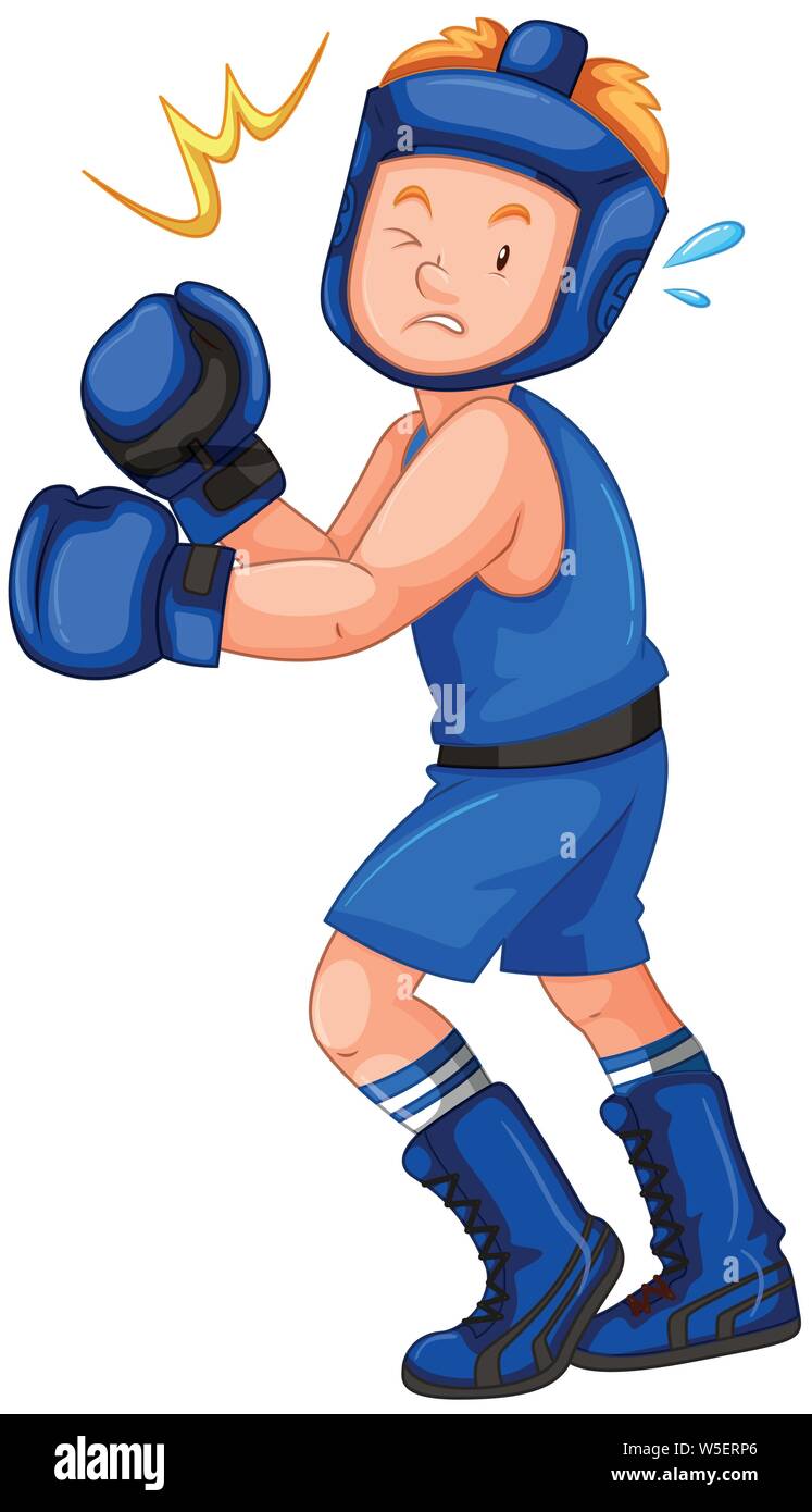 Knockout punch to a boxer isolated illustration Stock Vector Image ...