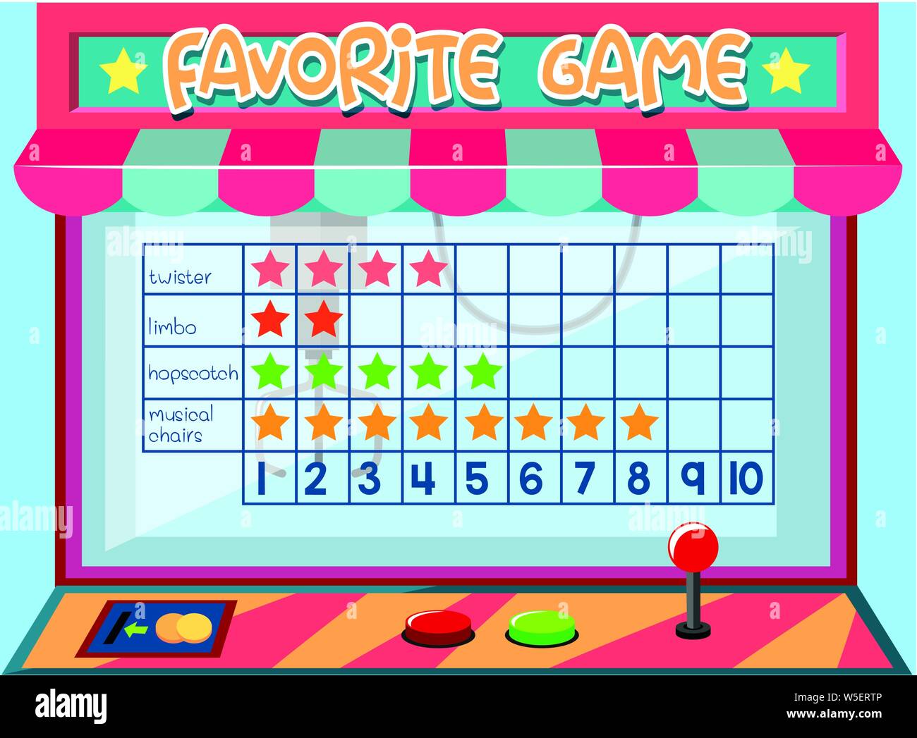 Math game ata chart picture graph concept illustration Stock Vector ...