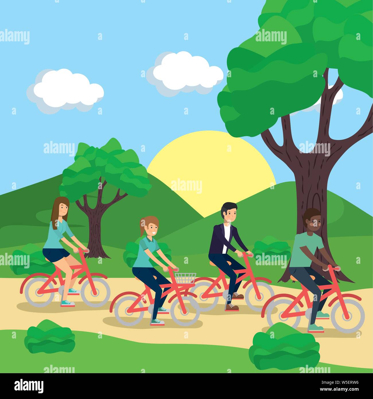 outdoor people activity flat design Stock Vector Image & Art - Alamy