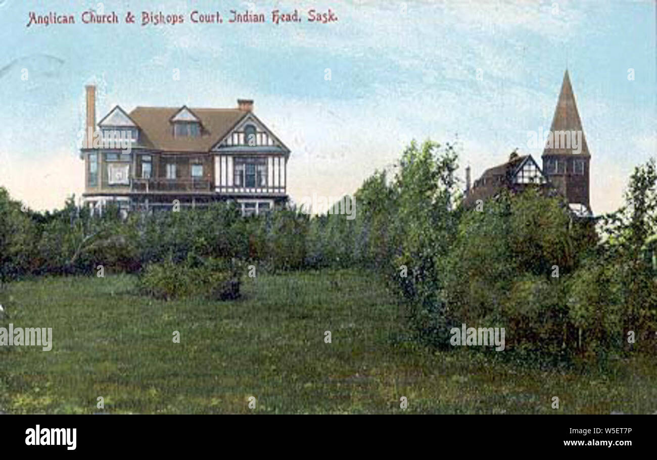 Bishop's Court and Anglican church, Indian Head, after 1905 Stock Photo ...