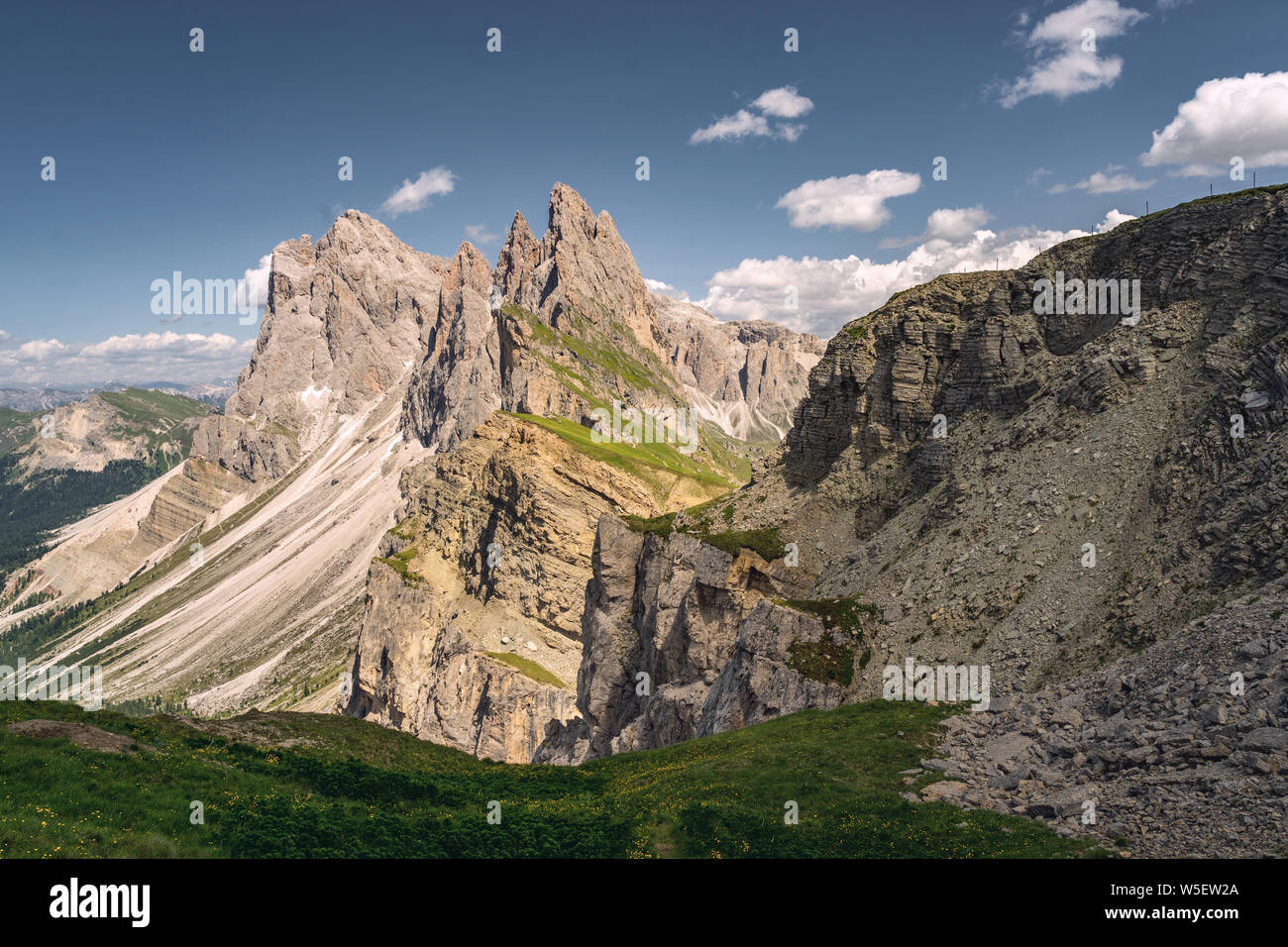 Beautiful landscape with high rocky and sandy mountain Stock Photo - Alamy
