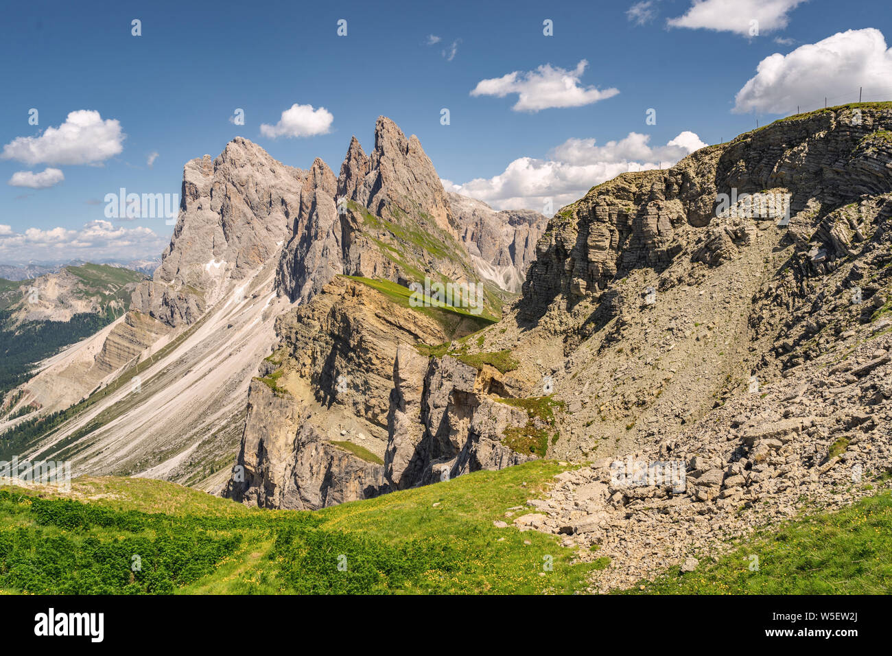 Scenic landscape with high rocky and sandy mountain Stock Photo - Alamy