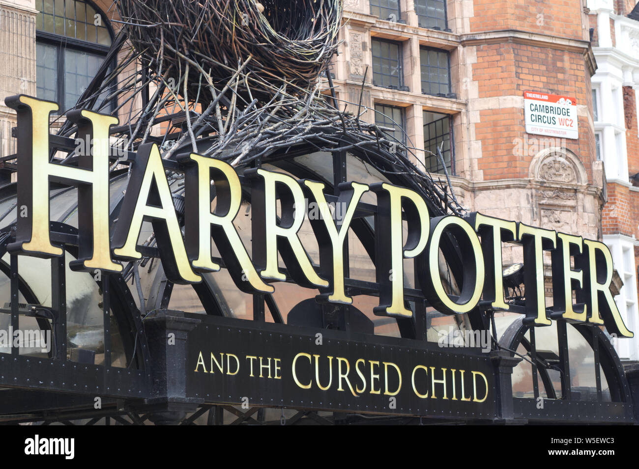 Harry Potter and the Cursed Child sign Stock Photo - Alamy