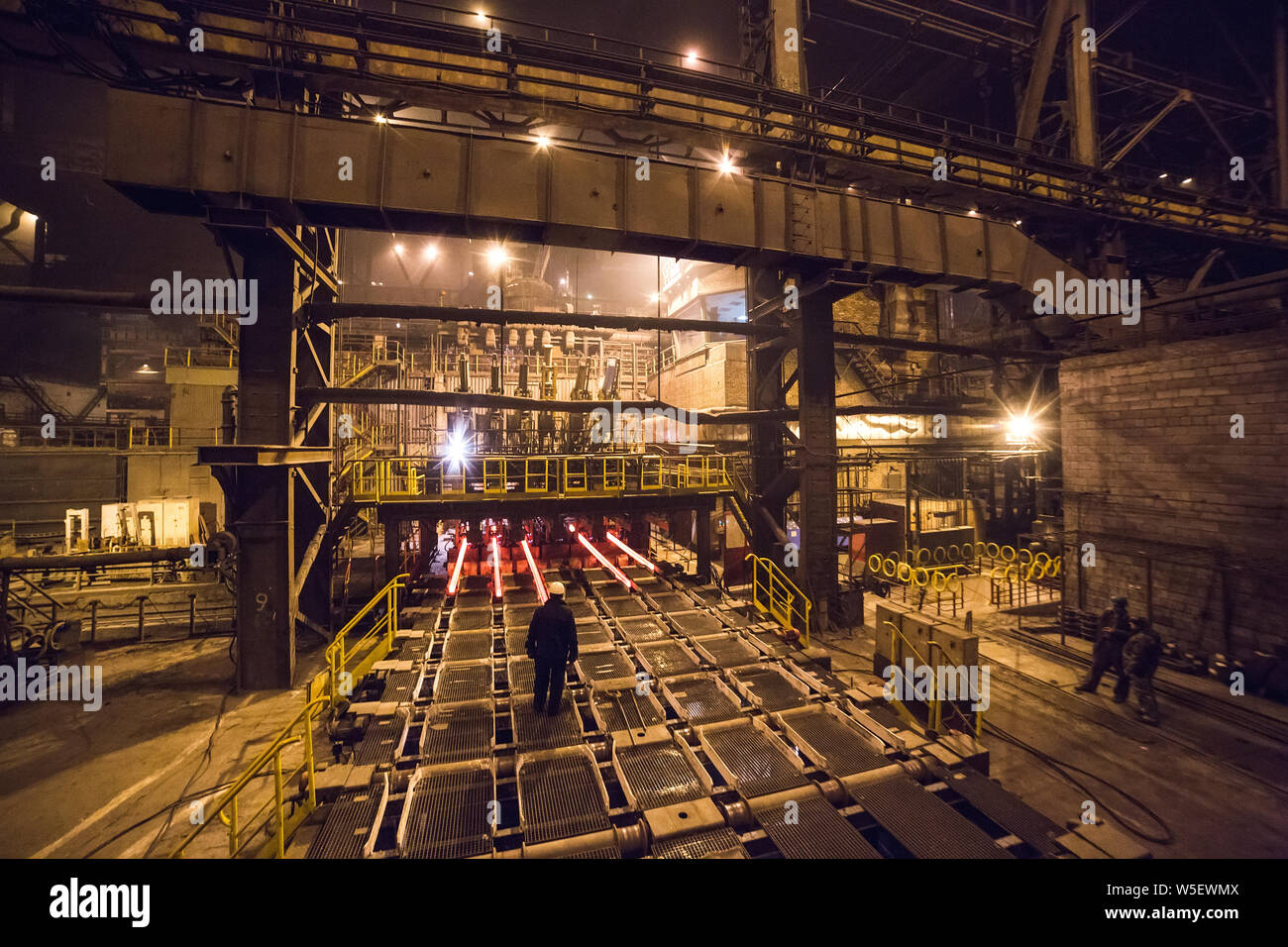 Hot billet bloom continuous casting, also called strand casting Stock ...