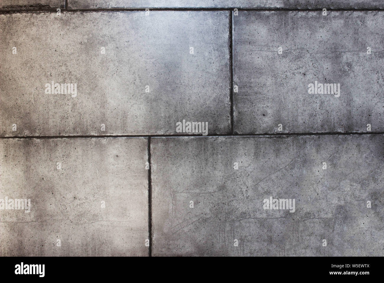 Texture of gray fashionable wall of concrete blocks, close-up ...