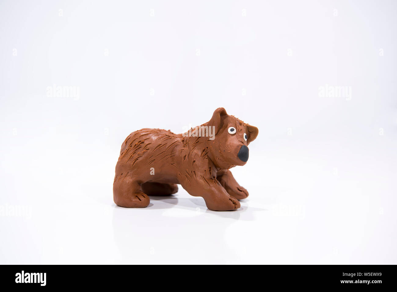 Plasticine artwork. Handmade Bear Stock Photo - Alamy