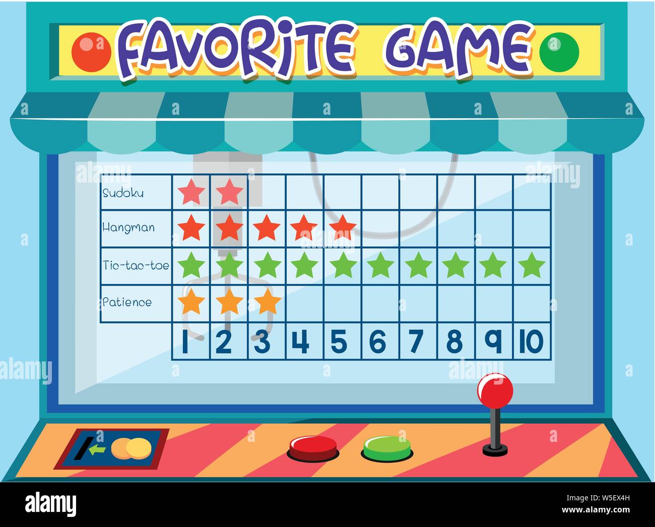 Mathematics chart, graph tempate for school illustration Stock Vector ...