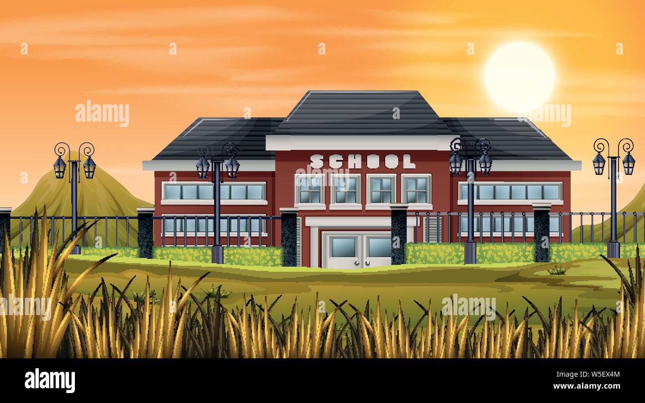 Natural environment scenes landscape illustration Stock Vector Image ...