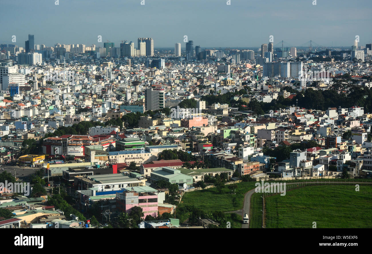 Saigon, Vietnam - Nov 10, 2015. Aerial view of Saigon (Ho Chi Minh ...