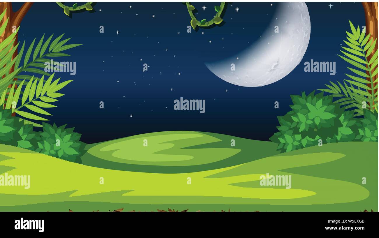 Nature scene landscape template illustration Stock Vector Image & Art ...