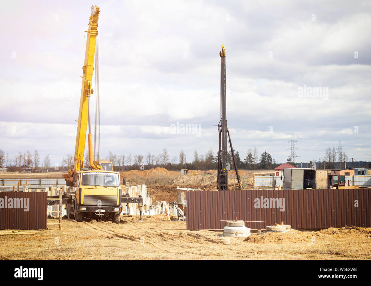 Erection of a foundation for a multi-storey residential building, a ...