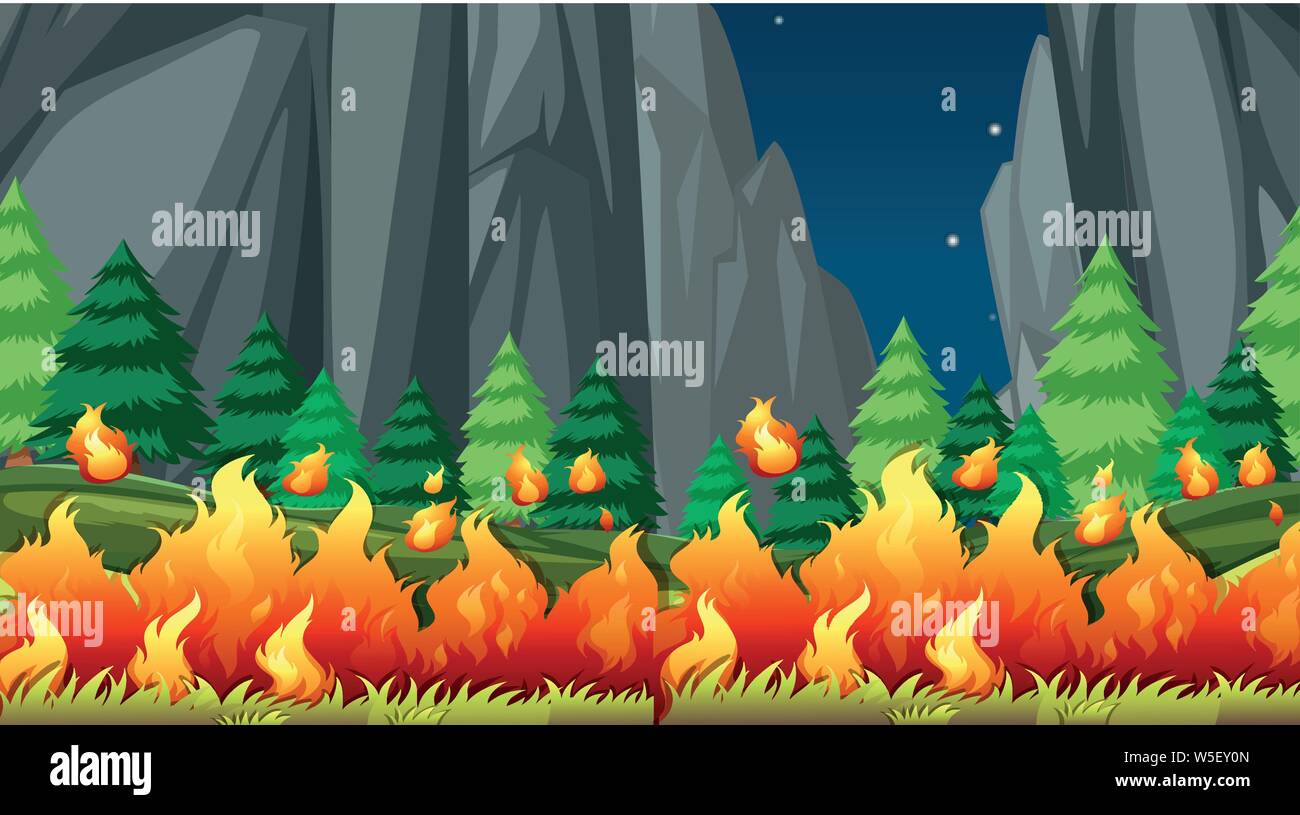 Nature scene landscape template illustration Stock Vector Image & Art ...