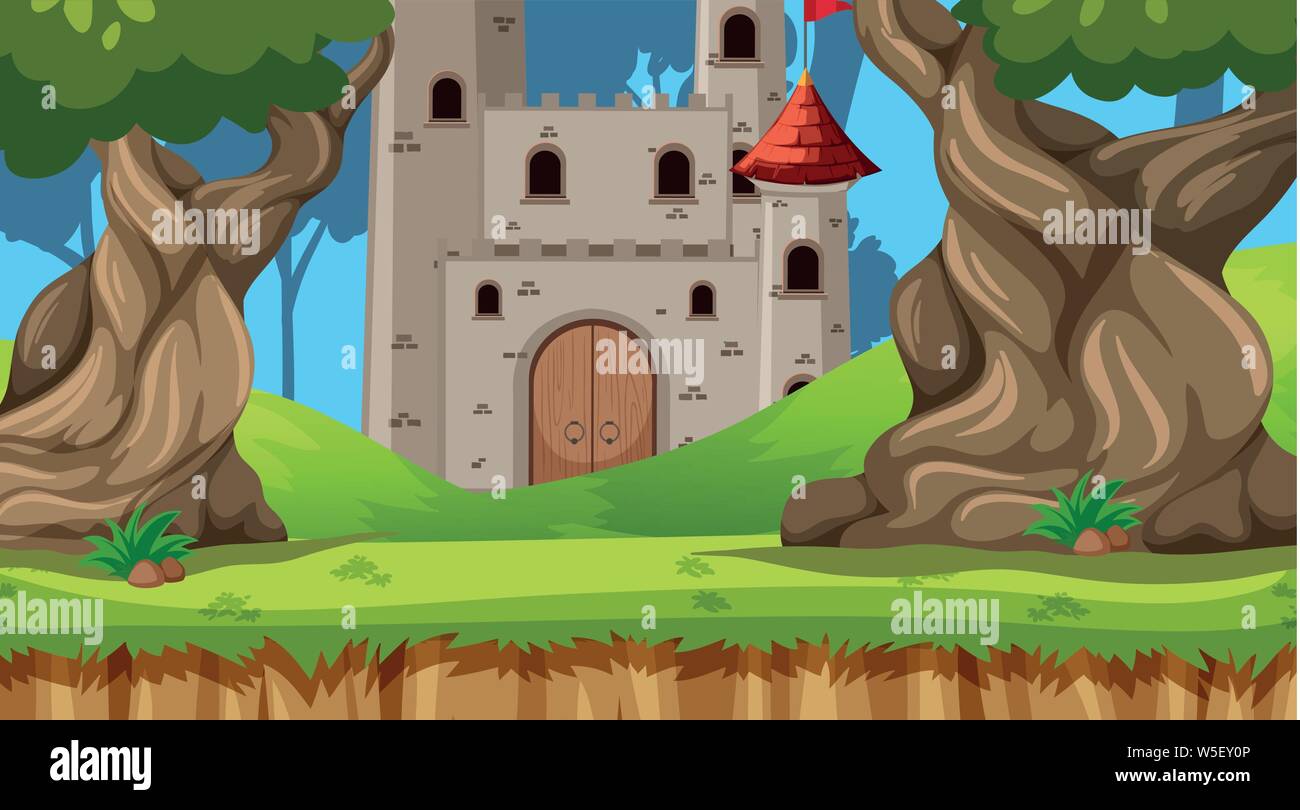 Natural environment scenes landscape illustration Stock Vector Image ...