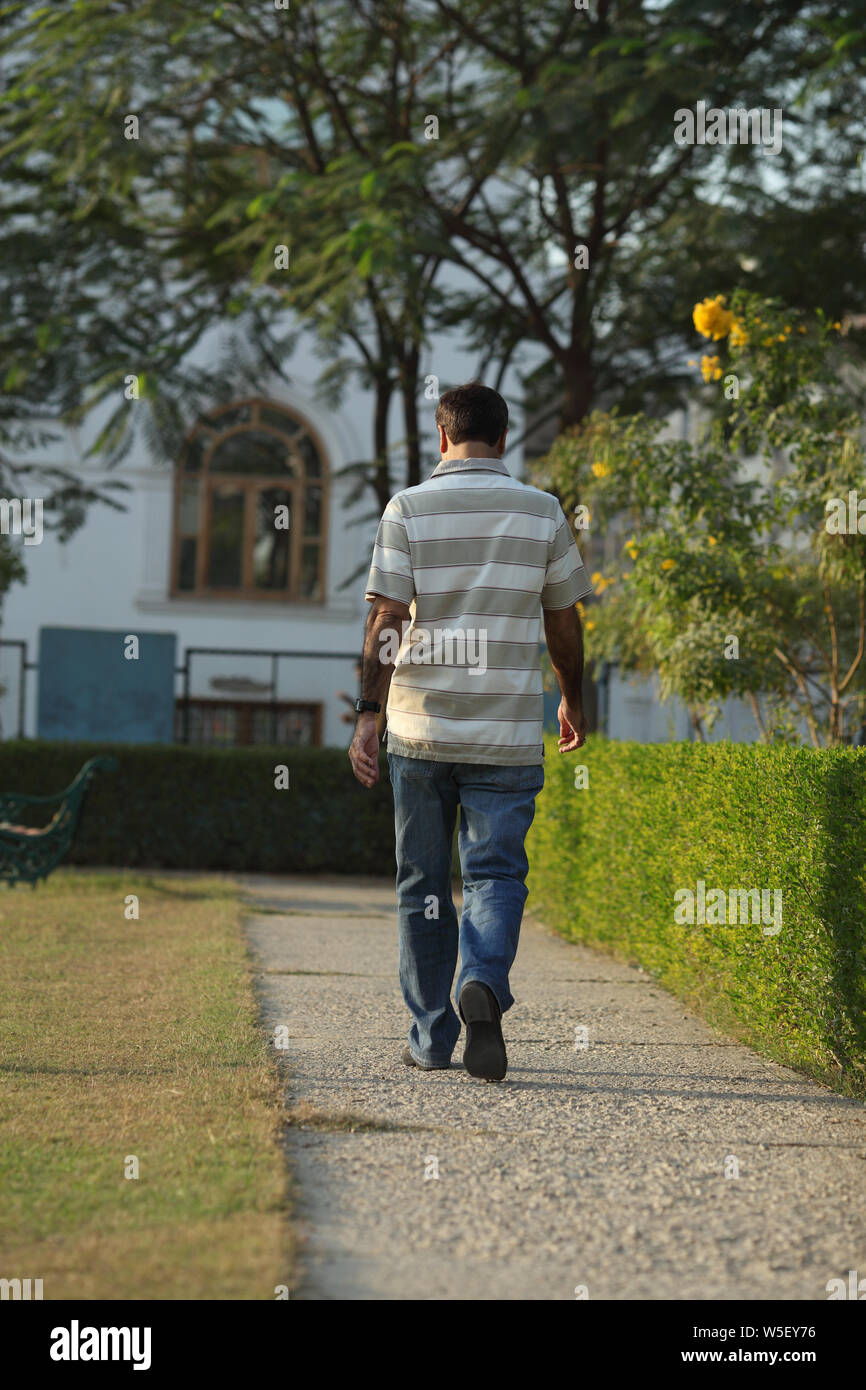 Indian man morning walk hi-res stock photography and images - Alamy