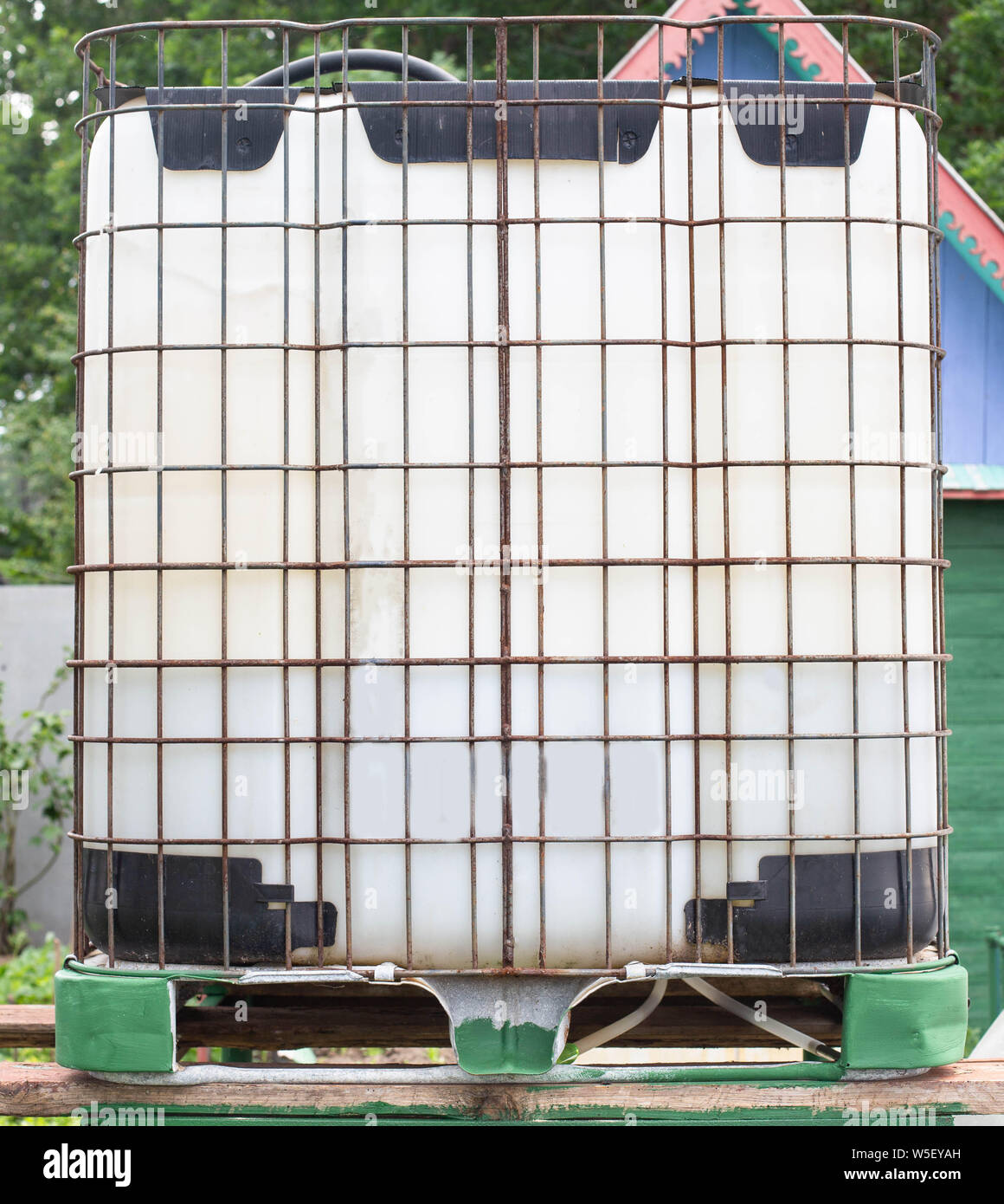water tank production cube, container industry construction Stock Photo ...