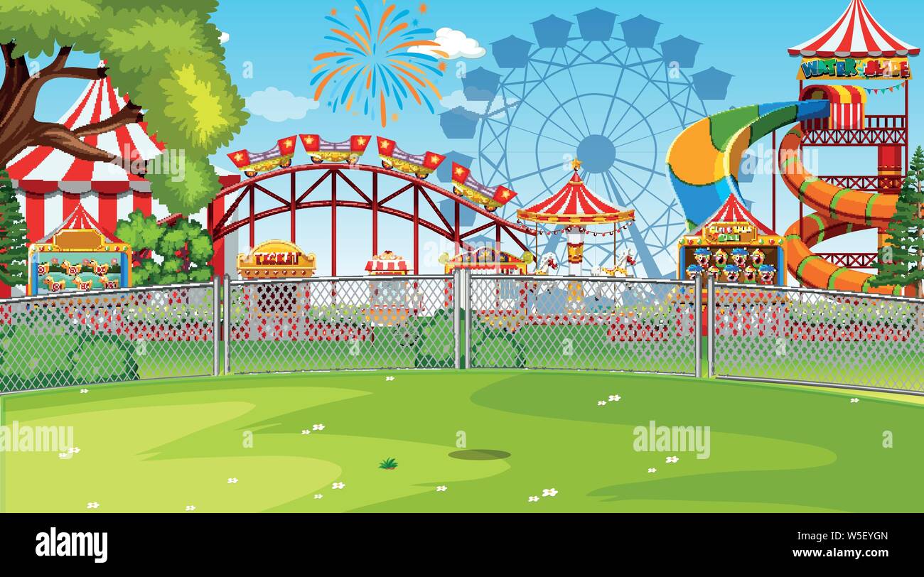 Natural environment scenes landscape illustration Stock Vector Image ...