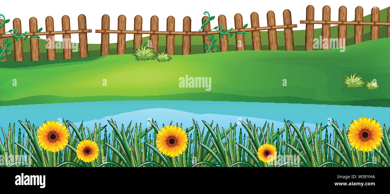 Natural environment lanscape scene illustration Stock Vector Image ...