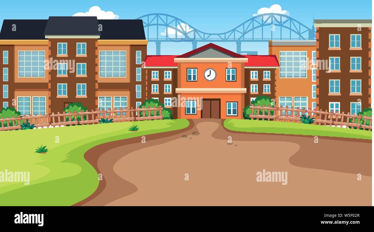 Natural environment scenes landscape illustration Stock Vector Image ...