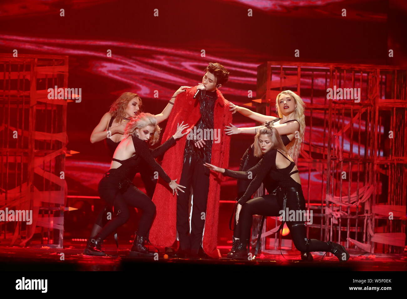 Singer and rapper Cai Xukun of Chinese boy group Nine Percent performs ...