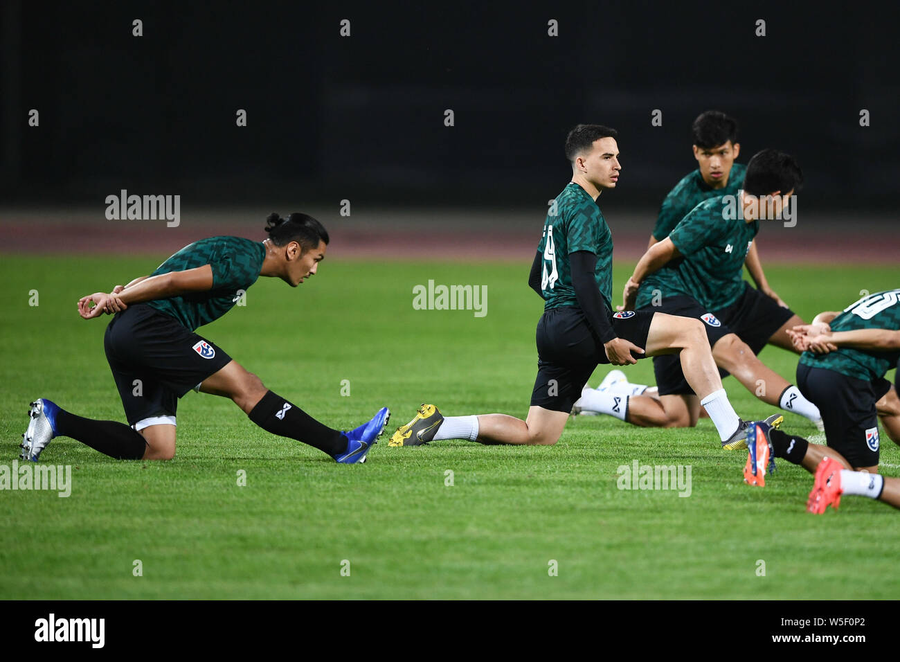 Players of Thailand national men's football team take part in a ...