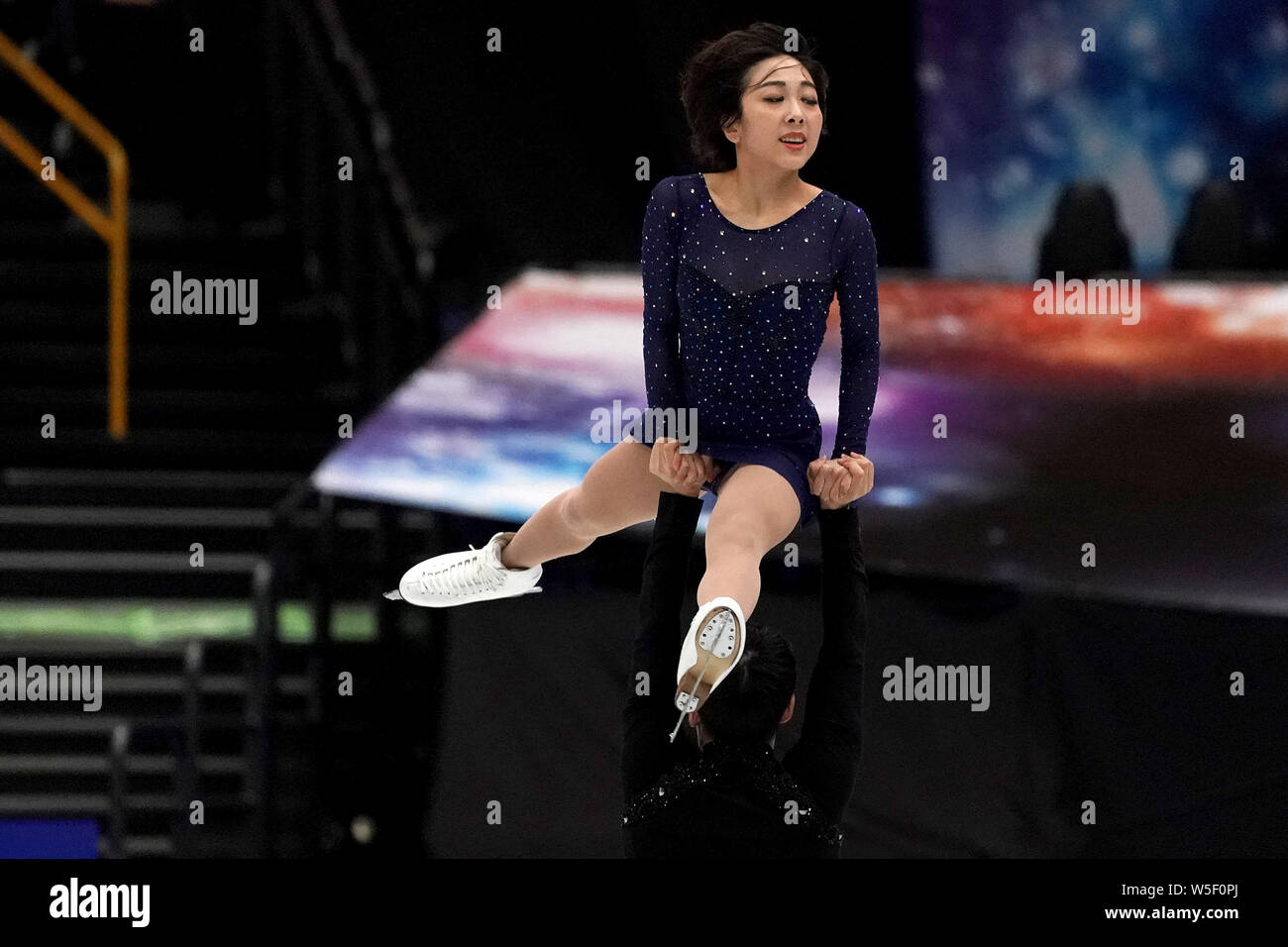 Chinese figure skaters Sui Wenjing and Han Cong compete in the Pairs ...